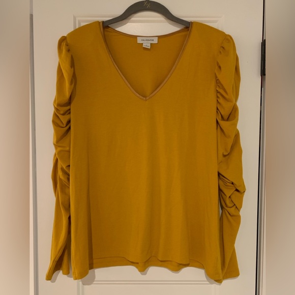 Calligraphie | Tops | Gorgeous Mustard Colored Calligraphie Shirt With ...